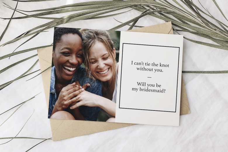 Will You Be My Bridesmaid Proposal Card Editable Template With Photo 