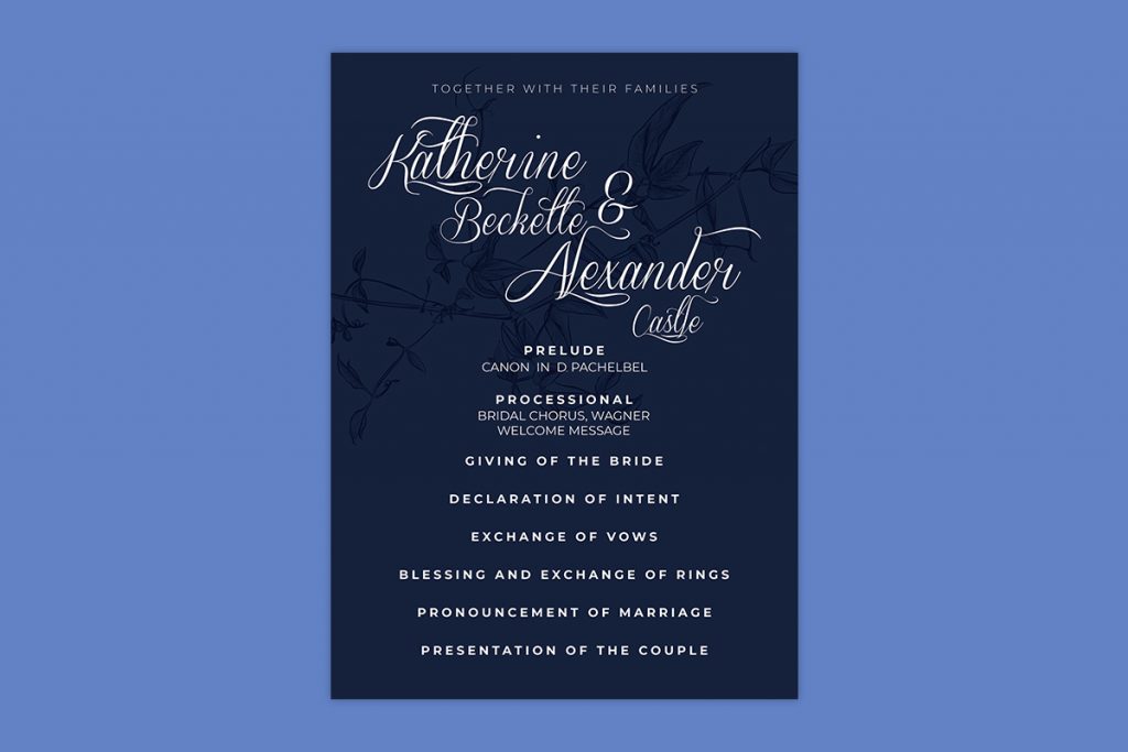 How to Write and Design The Perfect Wedding Program - Picsart Blog