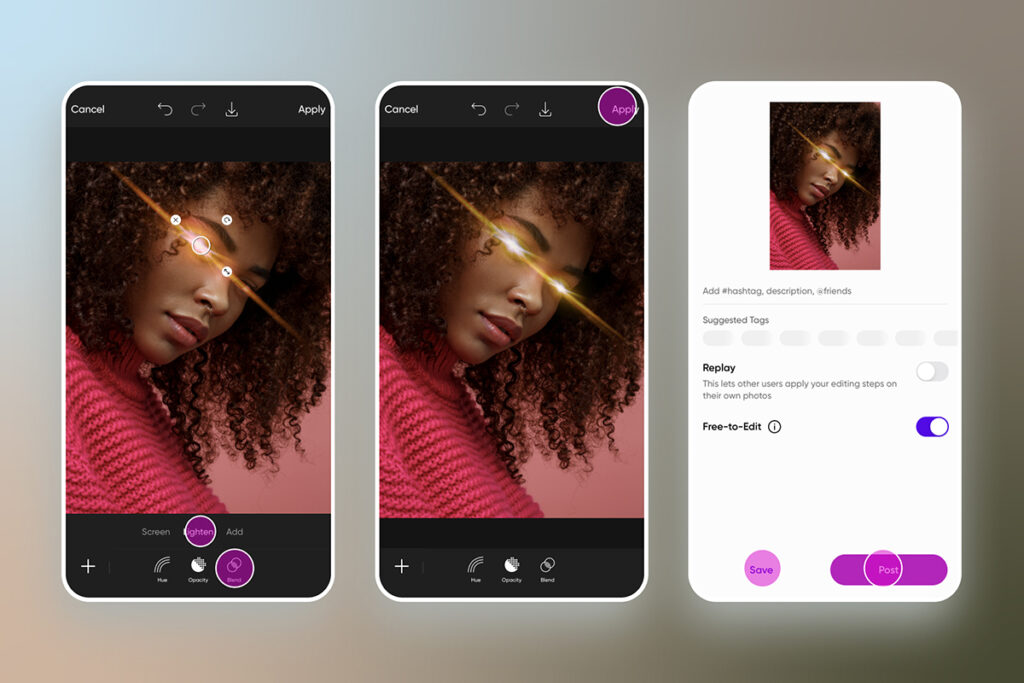 Laser eye meme: how to create the effect using Picsart