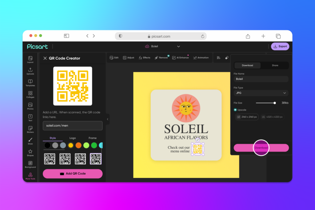 How to Make a QR Code in 5 Simple Steps | Picsart