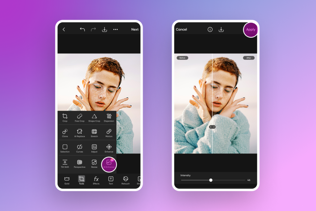 How to make pictures clearer with AI | Picsart
