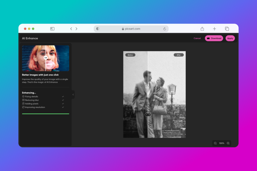 How to restore old photos with AI | Picsart