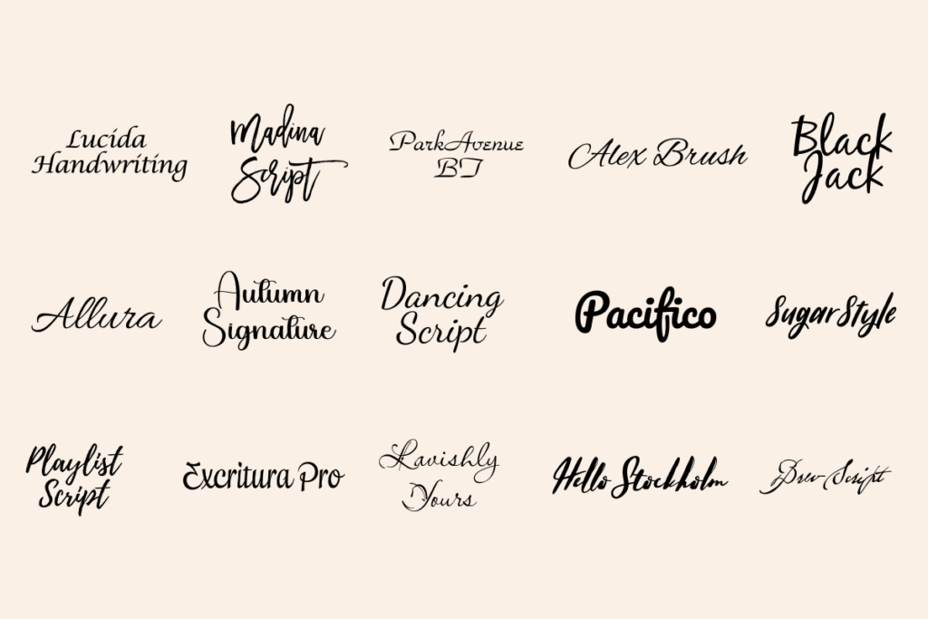 10 stunning signature fonts | Picsart blog