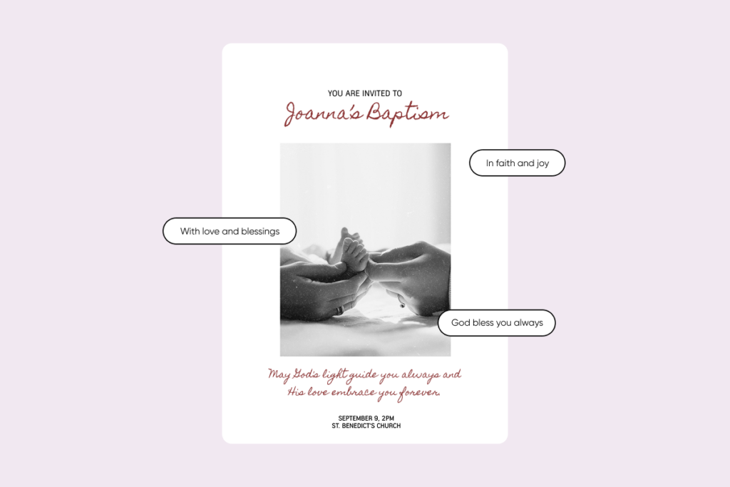 What to write in a baptism card | Picsart Blog