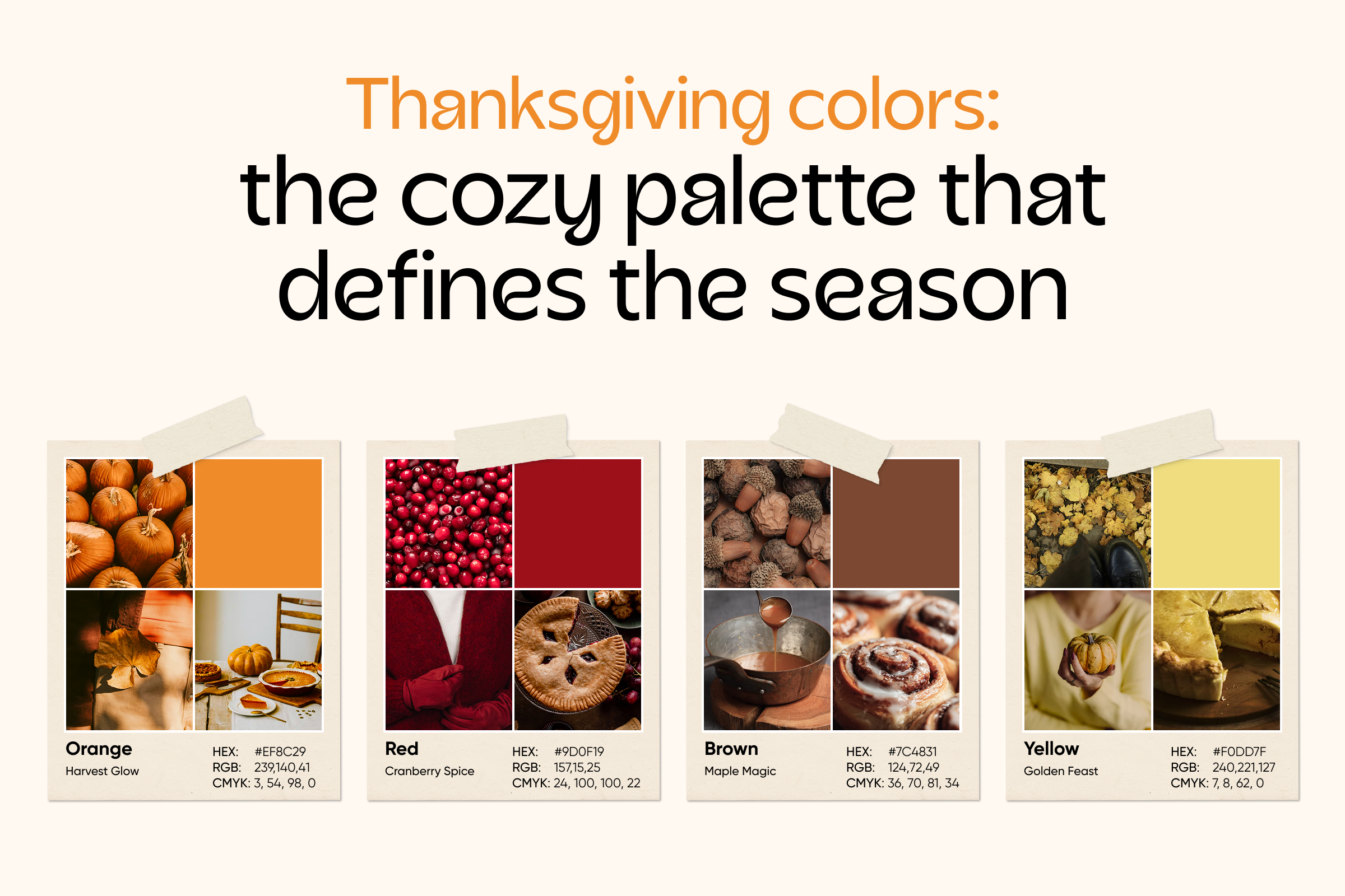 Thanksgiving colors: the cozy palette that defines the season